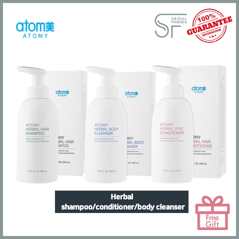 [Atomy] Herbal shampoo/conditioner/body cleanser | Shopee Malaysia