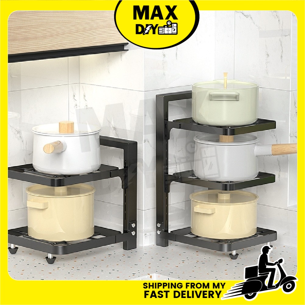 2/3/4 Tier Pots and Pan Holder Chopping Board Holder Kitchen Rack ...
