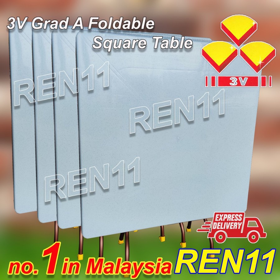3V 3X3 Foldable Table / 3-Feet Square Foldable Plastic Table - Grad A ...
