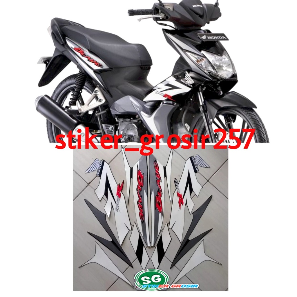 HONDA BLADE 110 R 2009 2010 MOTORCYCLE STRIPING & BODY LIS STICKER GRAY ...