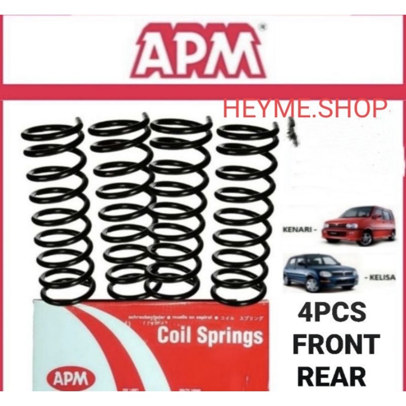 APM Perodua Kelisa / Kenari Coil Spring ( Front & Rear 4 PCS ) | Shopee ...