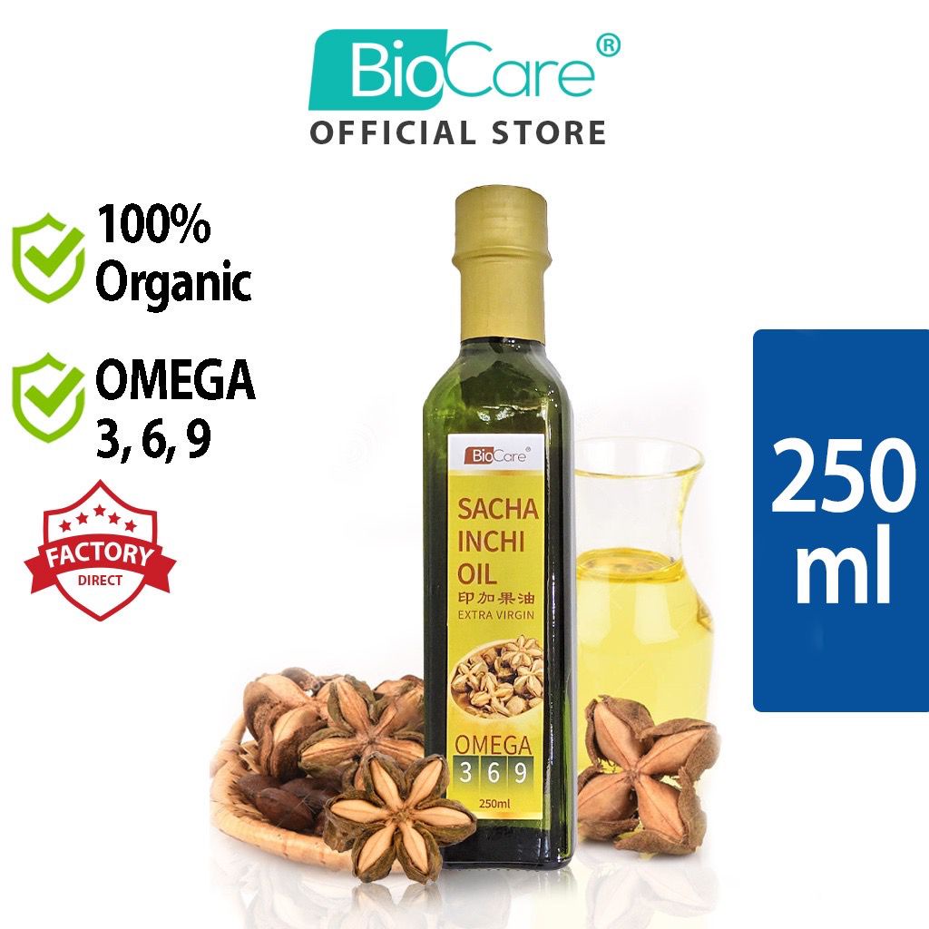 1 x BioCare Organic Extra Virgin Sacha Inchi Oil From Peru (250ml ...