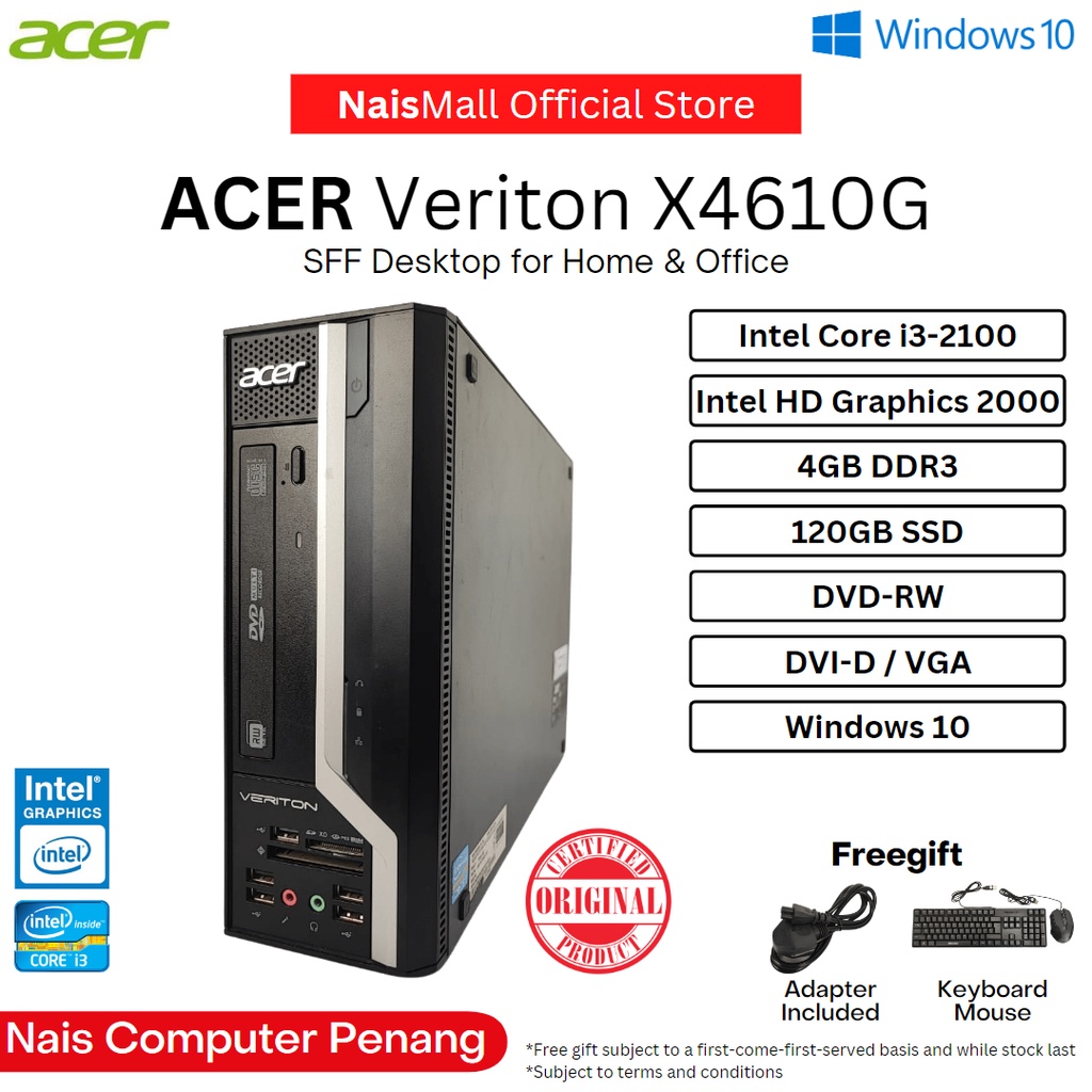 ACER Veriton X4610G Desktop Computer | Shopee Malaysia