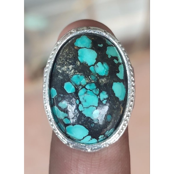 Cincin Lelaki Perak925 Batu Firus Asli | Shopee Malaysia