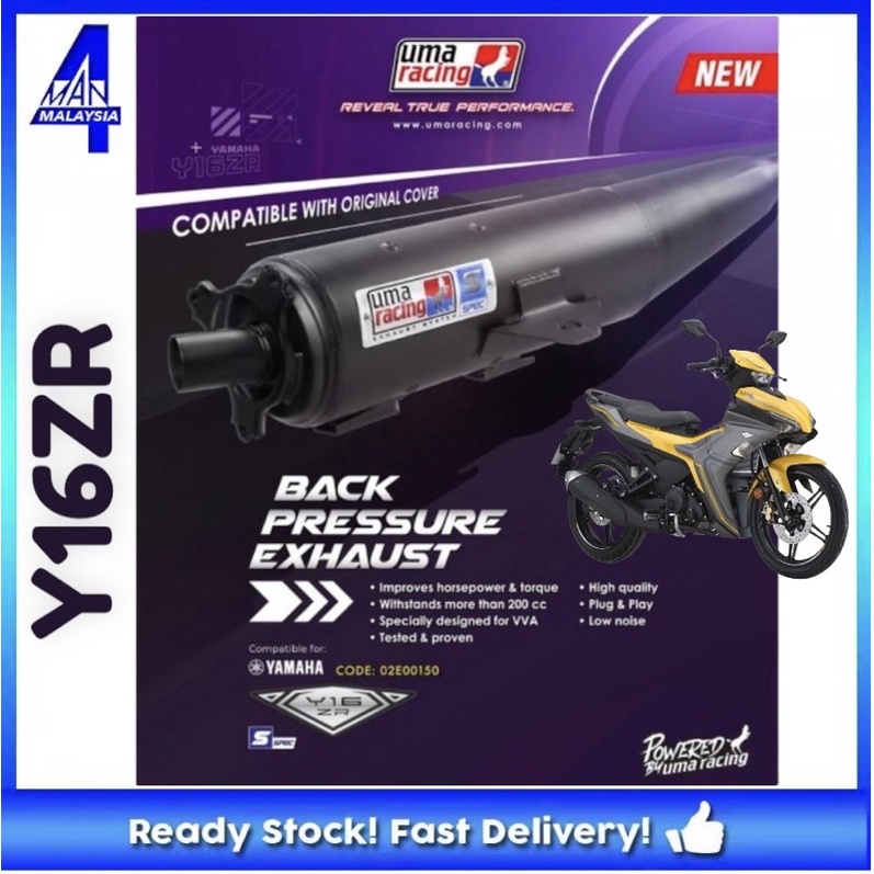 READY STOCK UMA RACING Y16 Y16ZR BACK PRESSERE RACING EXHAUST PIPE ...