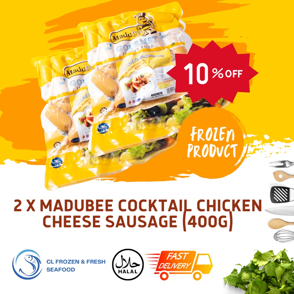 Madubee Mini Grill Chicken Sausage (CHEESE) / 迷你烤鸡肉肠 (起司) / Mini Sosej ...