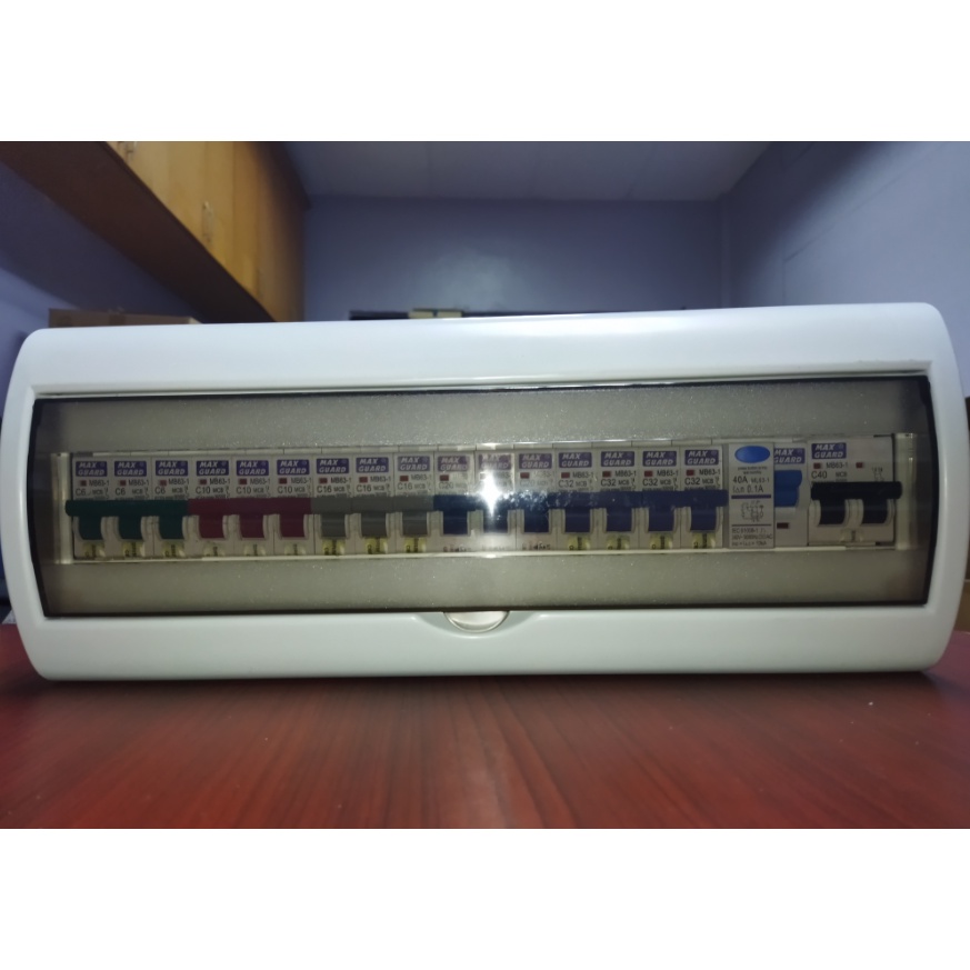 (16 MCB) MAXGUARD DB 21 Way 40A Complete Set With 40A MCB Main Switch ...