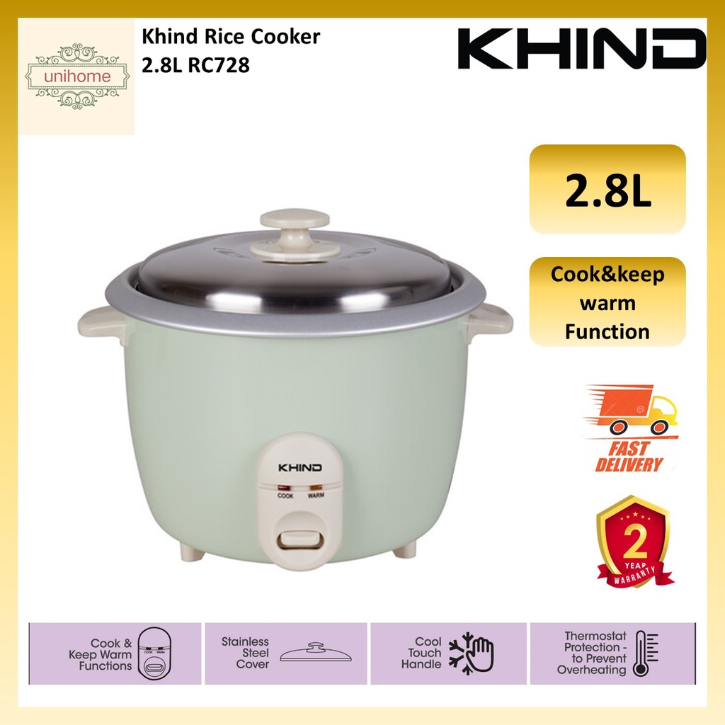 Khind Rice Cooker RC728 (2.8L) | Shopee Malaysia