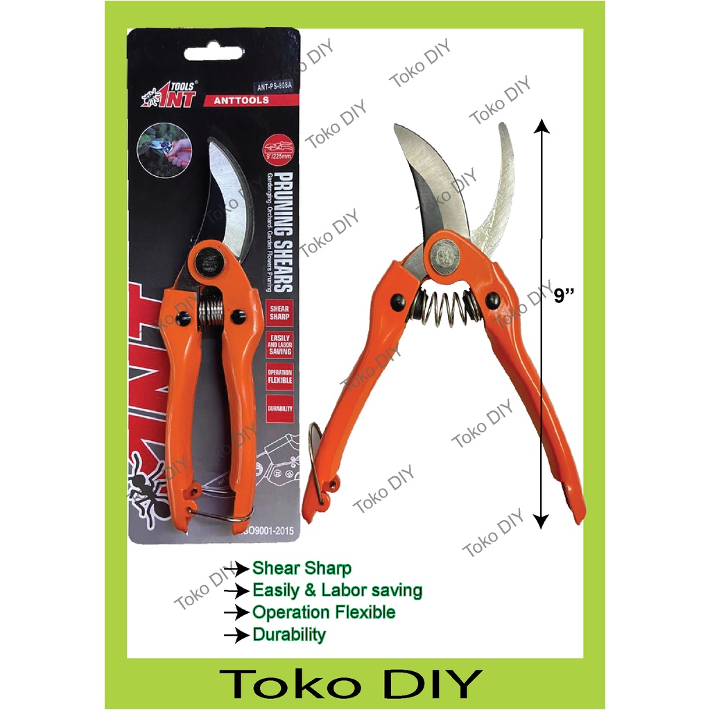 ANT Gardening Pruning Shears GUNTING POTONG BATANG POKOK (CURVE) and ...