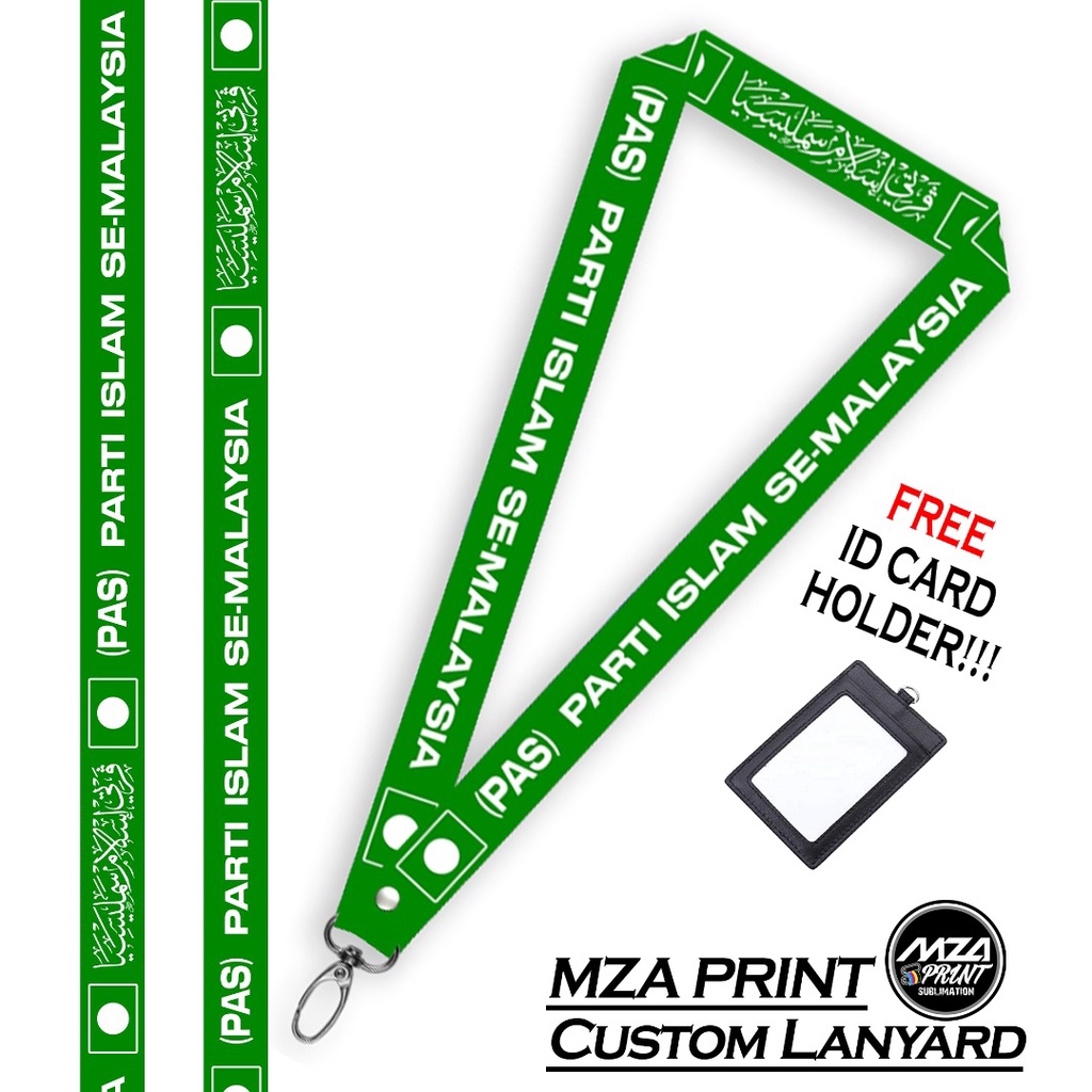Custom Lanyard PRU 15 PAS Parti Islam Se-Malaysia Edition + FREE ID ...