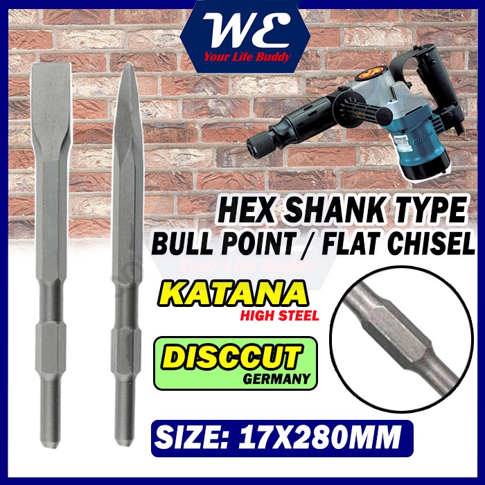 Heavy Duty Chisel (Point/Flat) KATANA / DISCCUT BULL CHISEL /Demolition ...