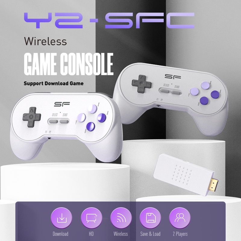 DATA FROG Wireless Retro TV Game Console For SFC 3000+ Games Dendy Game Holiday gifts | Shopee ...