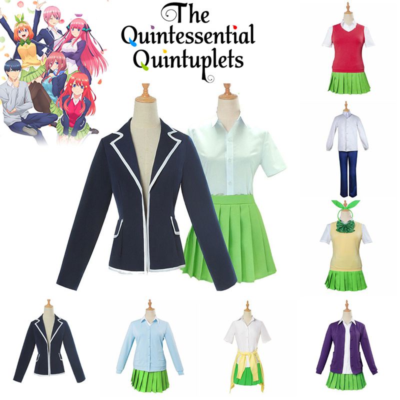 Quintuplets Quintessential The Cosplay Sizes Xs-xxxl Costumes | Shopee ...
