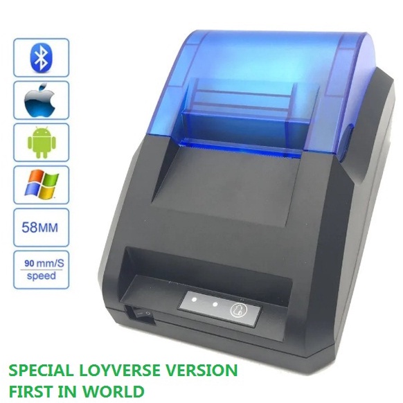 loyverse printer 58mm bluetooth receipt printer food truck kiosk mini ...