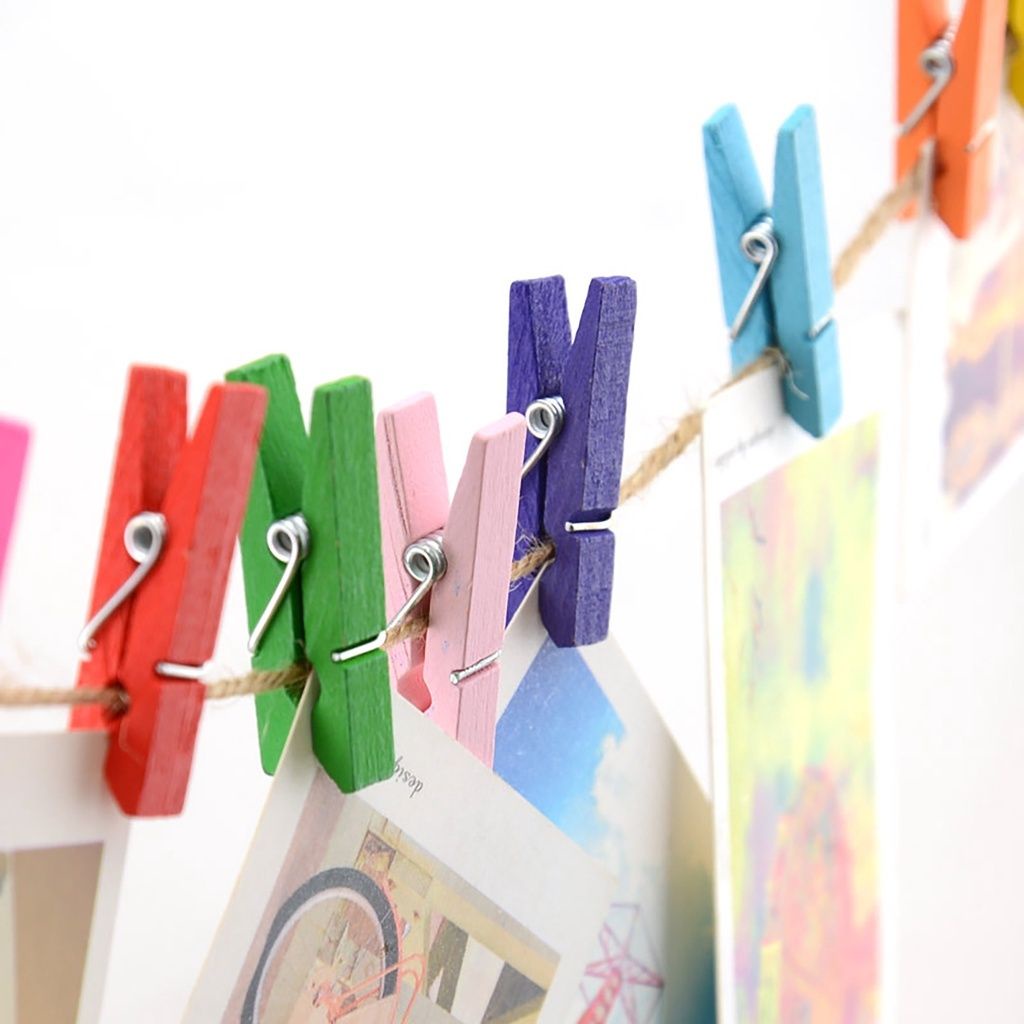 [Ready Stock](25pcs) Colourful/Assorted Colour Wooden Clips /Mini ...