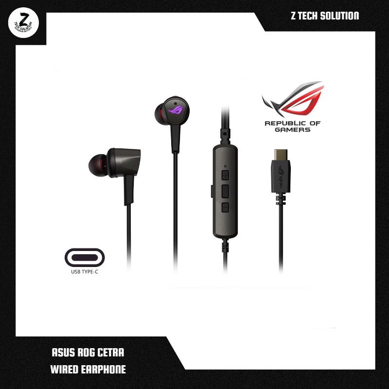 ASUS ROG Cetra II In-Ear Gaming Headphone with Active Noise ...