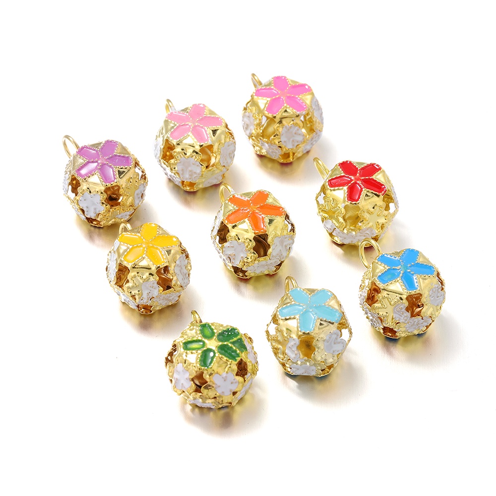 St. Kunkka 5PCS 20/23mm Iron Oil Drip Bell Pendant Necklace Bracelet ...