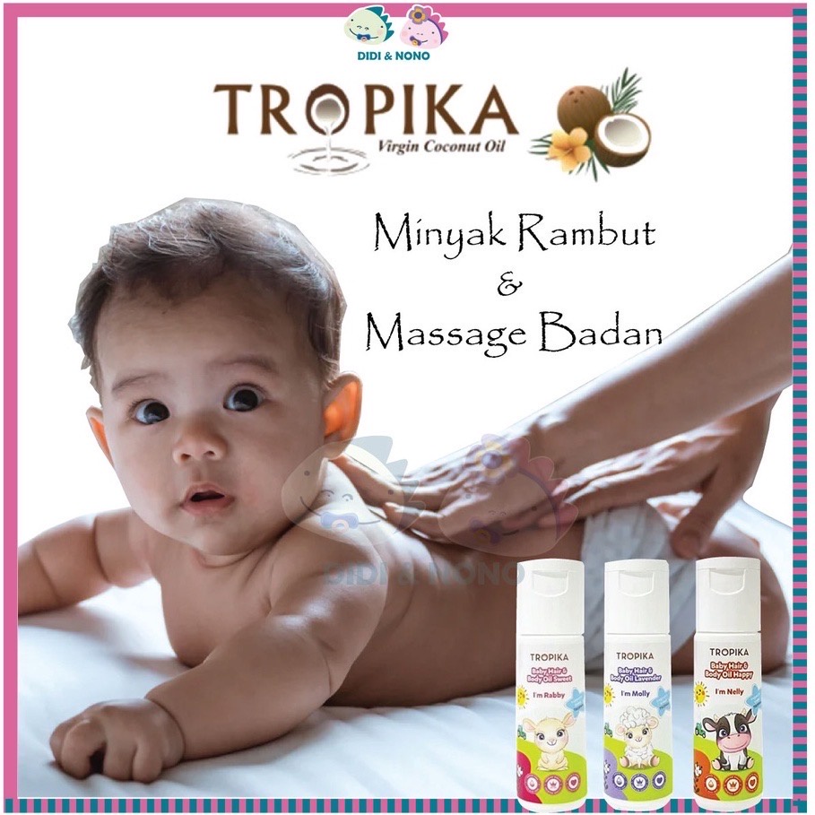 Tropika - Baby Body & Hair Oil 30ml minyak rambut dan badan massage oil ...