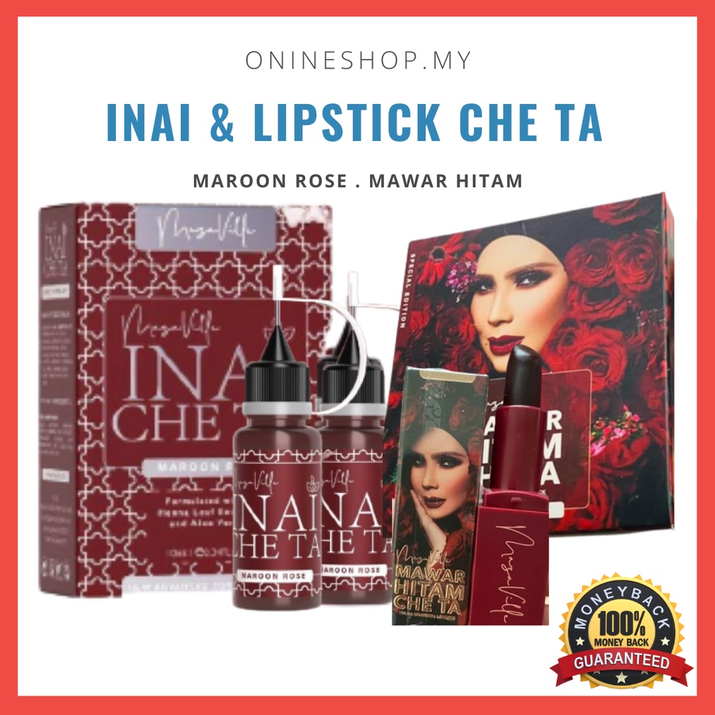 Inai Che Ta Inai Kuku Che Ta Lipstick Che Ta Original Mawar Hitam Che ...