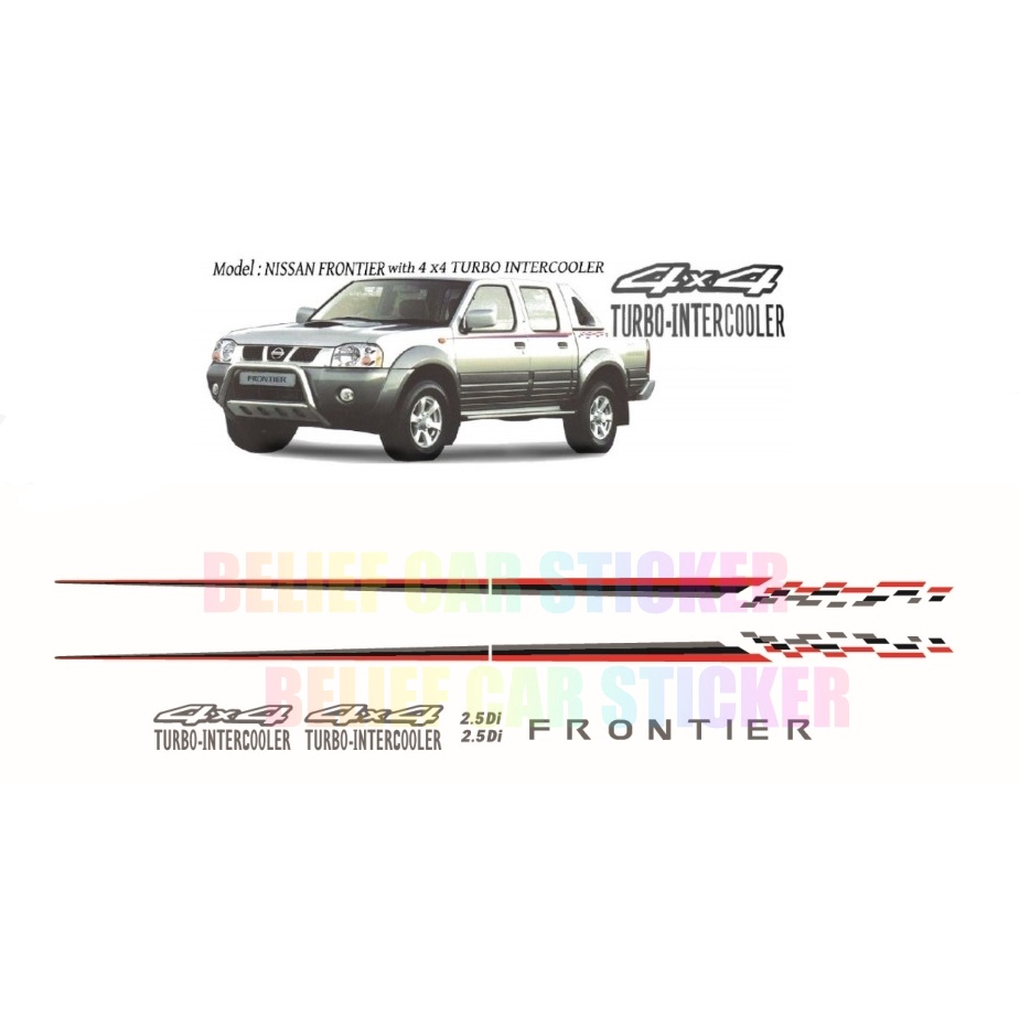 NISSAN FRONTIER BODY STICKER - 4X4 INTERCOOLER (1SET) | Shopee Malaysia