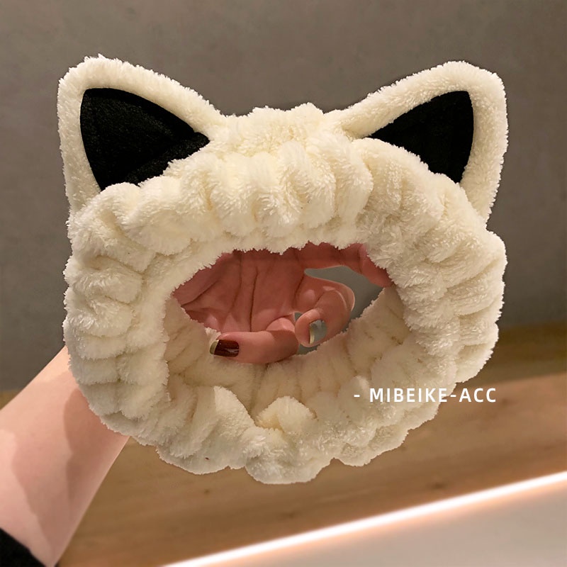Ikat kepala telinga kucing comel topeng pembersih muka wanita ikat ...