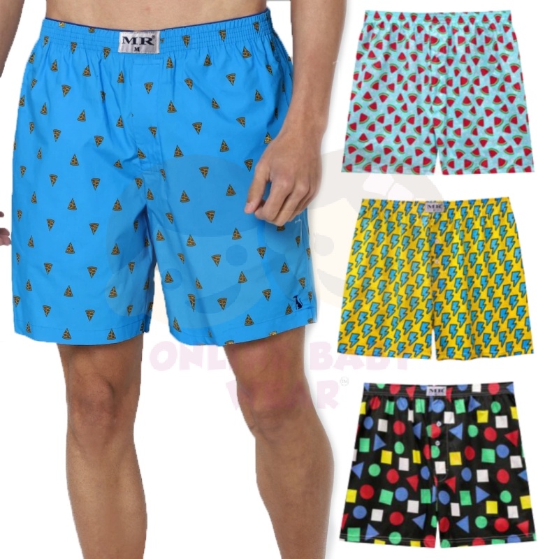 (M-4XL) MR Men PRINTED Short Boxer Underwear Brief Trunk Checkered ...