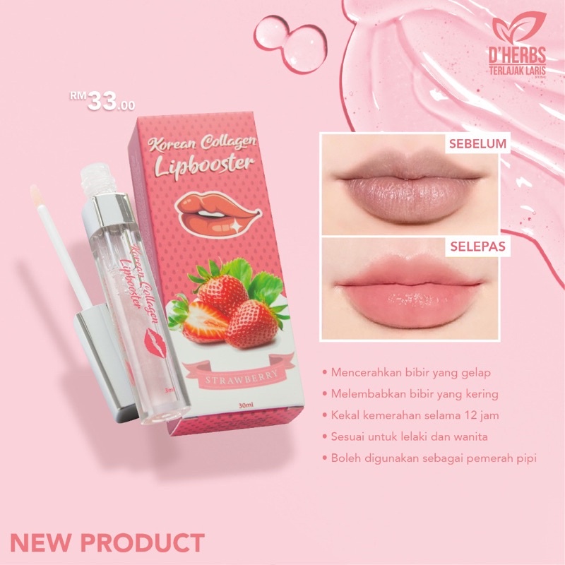 DHERBS LIP BOOSTER KOREAN COLLAGEN | Shopee Malaysia