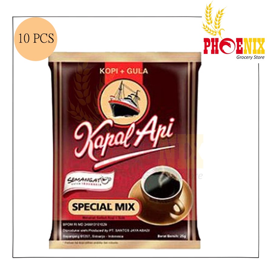 Kapal api coffee special mix contains 10 sachets @ 25 grams | Shopee ...