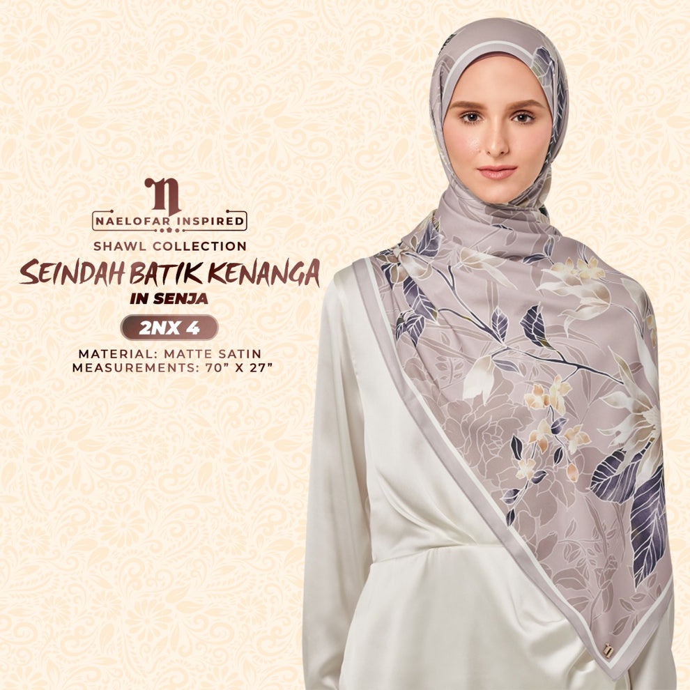 🔥 Ready Stock 🔥 Neelofa Seindah Batik Kenanga Shawl Collection | Shopee ...