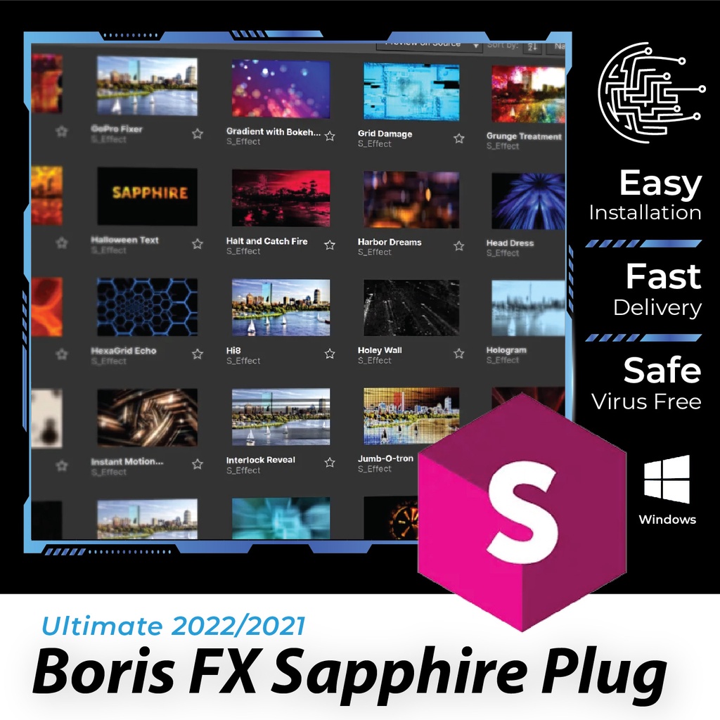 Boris FX Sapphire Plug-ins 2020 | 2021 | 2022 Full Version | Shopee ...