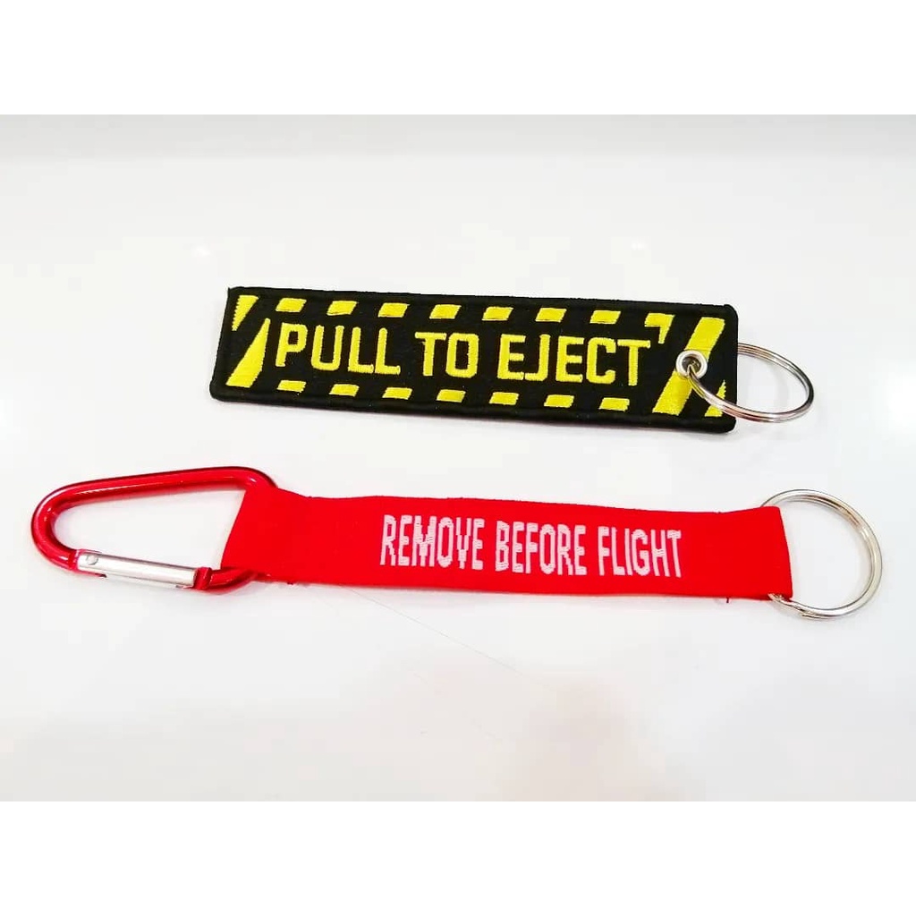RBF Pull To Eject Remove Before Flight Pilot Airplane Keychain | Shopee Malaysia