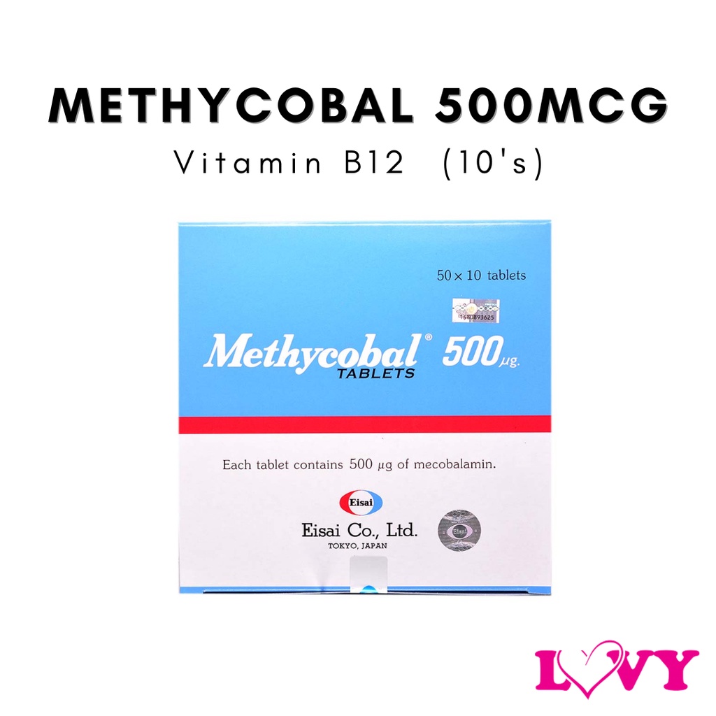 Methycobal 500Mcg Tablet (1 STP x 10 TABLETS) - VITAMIN B12 | Shopee ...