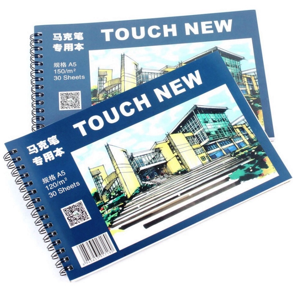 A5 Touchnew Marker Drawing Book 30 Sheets Notebook Paper Markers Pad ...