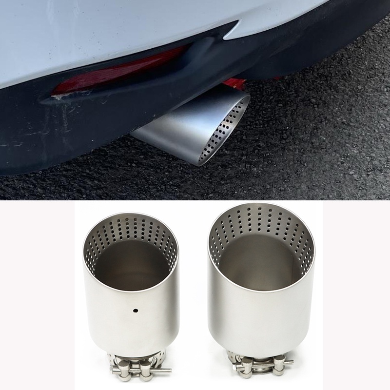 1 Pcs Matte Stainless Steel Car Muffler Tip Exhaust System Universal ...