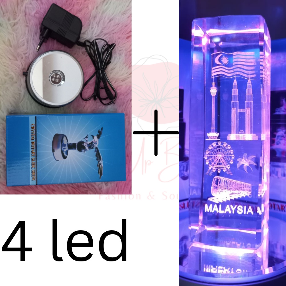 New Arrival (7 LED) Twin Towers Kuala Lumpur Crystal Kristal With 7 Led ...