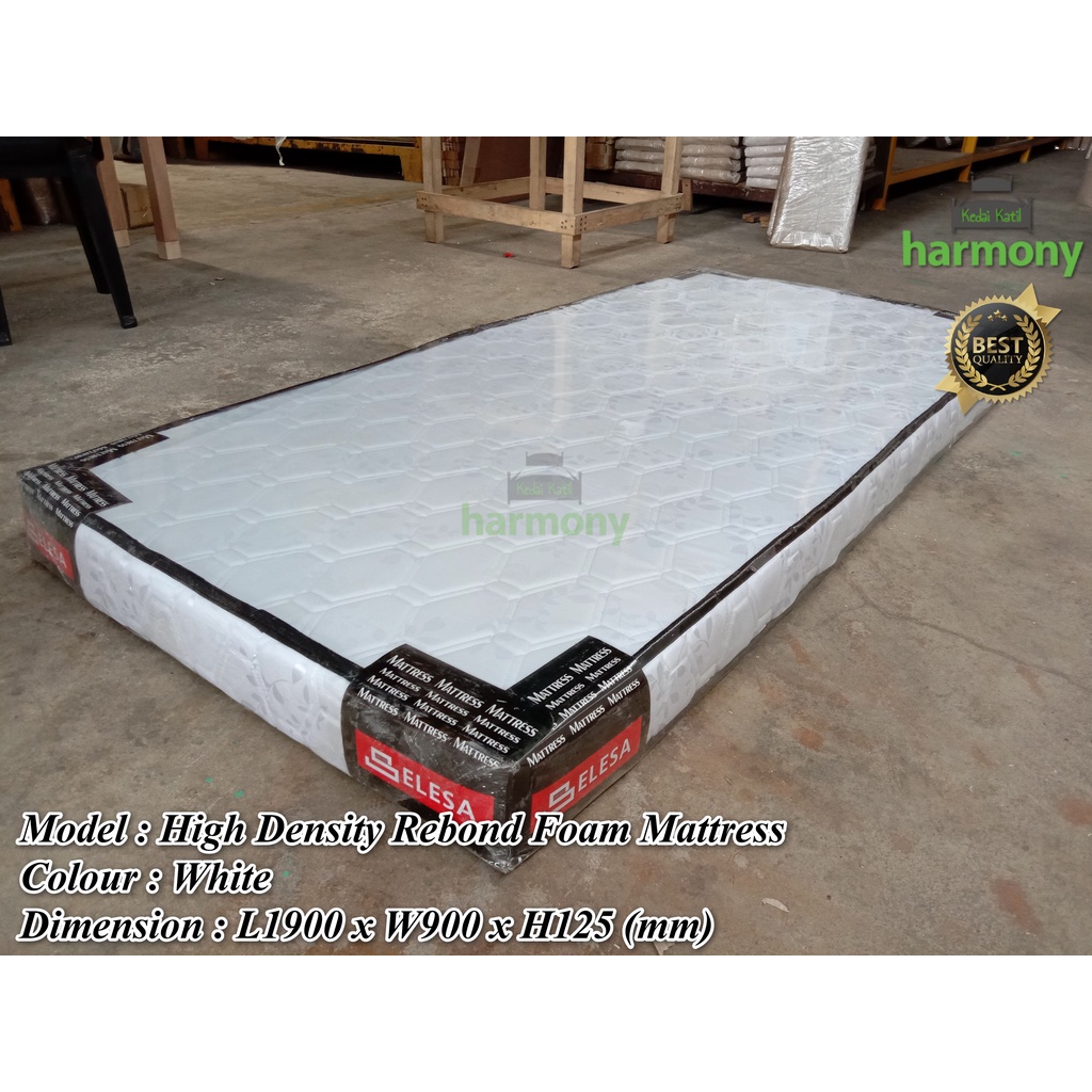 Harmony 3' x 5" High Density Rebond Foam Tilam / Tilam Bujang Murah ...