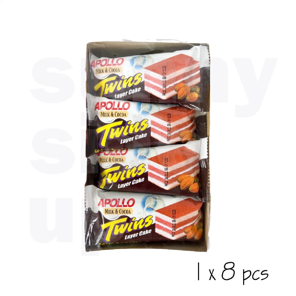 [SUNNY] APOLLO Layer Cake 8 x 18g Chocolate | Pandan | Strawberry ...