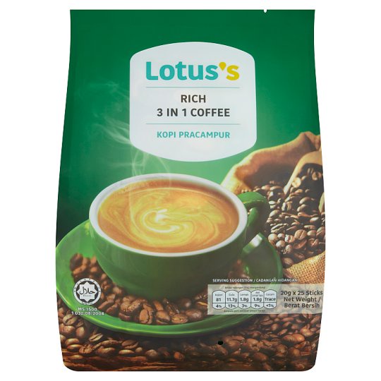 Tesco Lotus's 3 in 1 Coffee Regular / Mild / Rich 3-in-1 Coffee Kopi ...