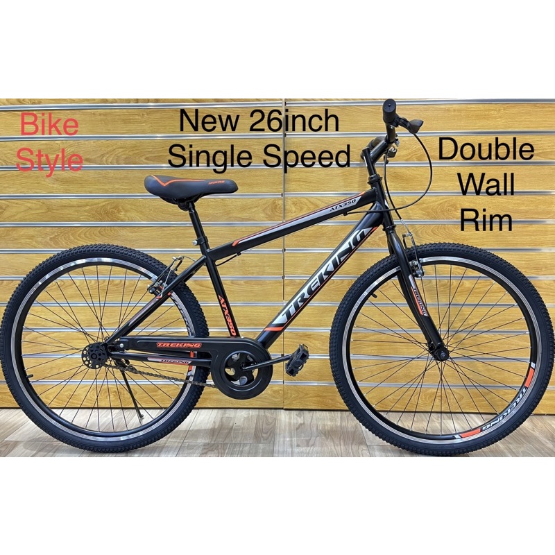 Ready Stock / Basikal Dewasa 26 Inci / Bicycle Single Speed Double Wall ...