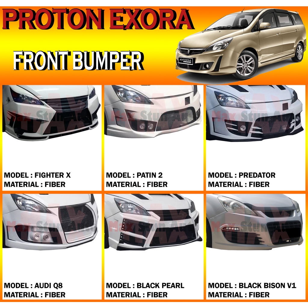 PROTON EXORA 2009-2020 FRONT BUMPER (FIBER) BUMPER DEPAN FOR EXORA ...