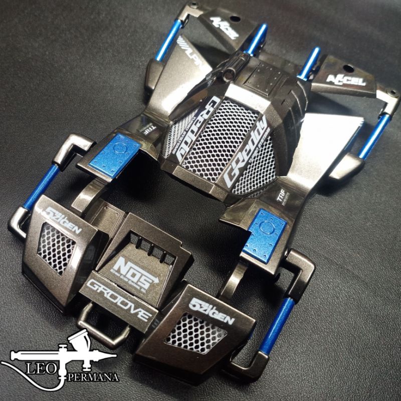 Body BROKEN GIGANT CUSTOM REPAINT + CUTTING STYLING MESH | Tamiya MINI ...