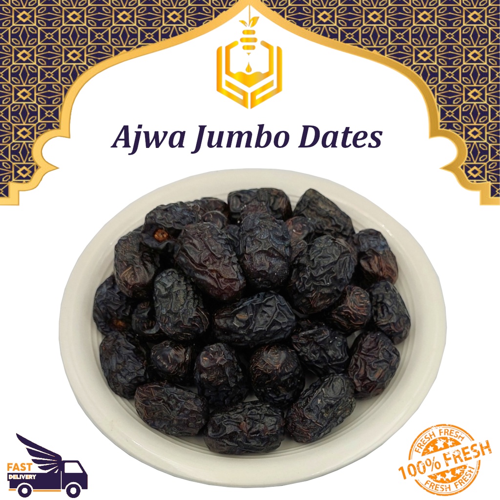 Ajwa dates Jumbo/kurma ajwa jumbo/Ajwa Madinah Mix/Ajwa AA/1kg/500g ...
