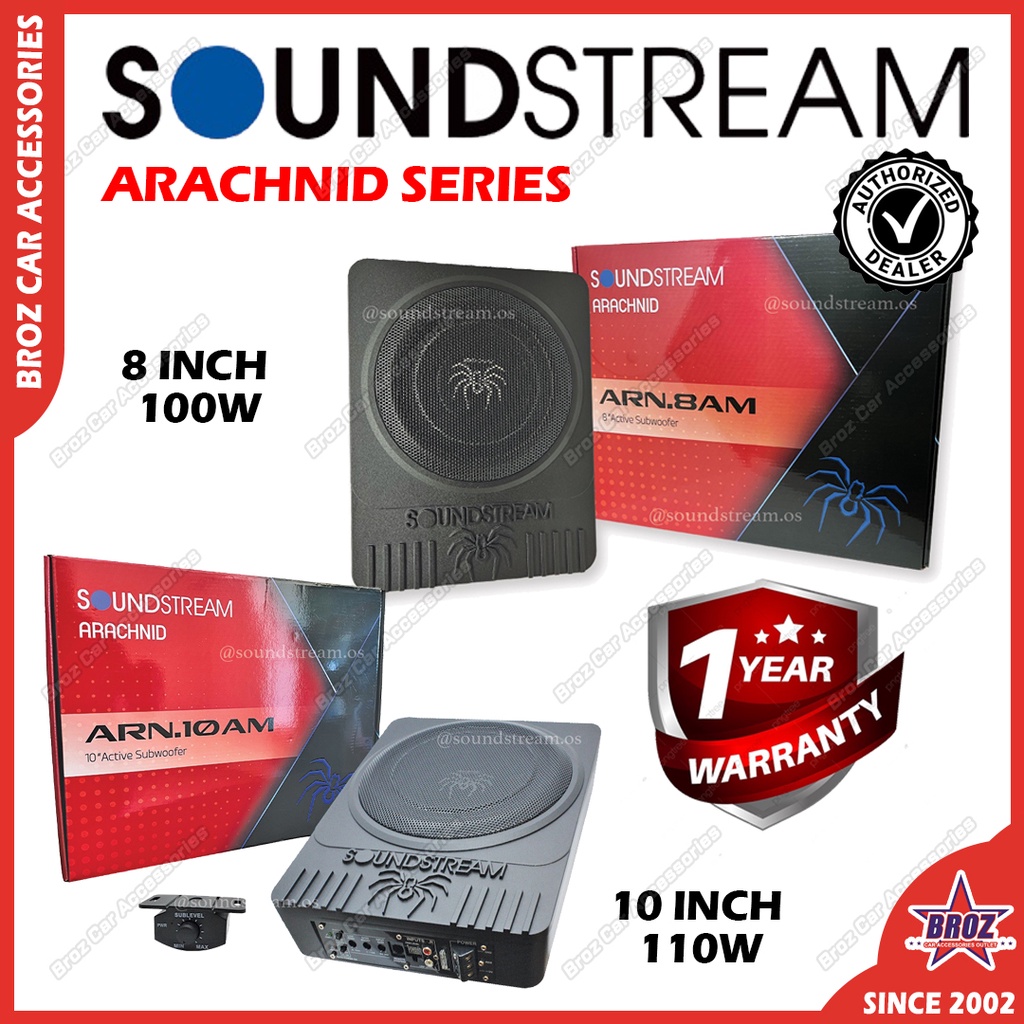 SOUNDSTREAM 8 Inch ARN.8AM 10 Inch ARN.10AM Active Subwoofer with ...