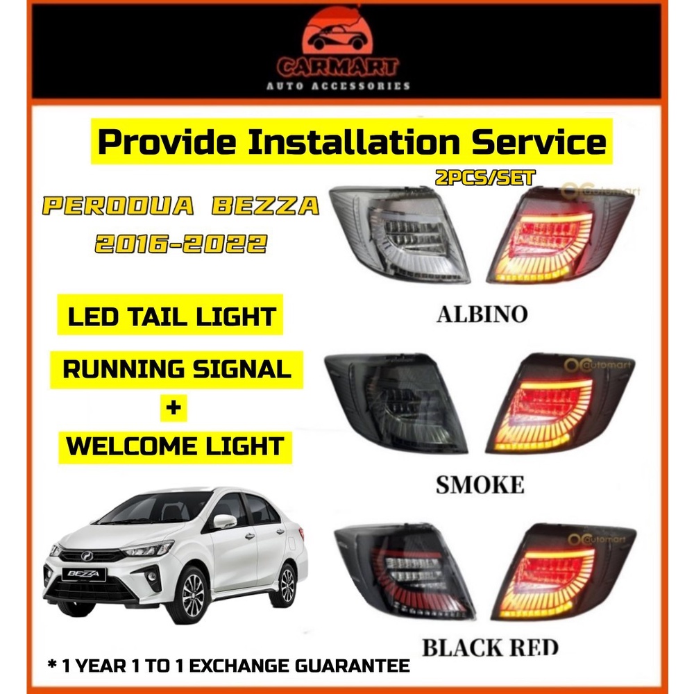 (1 Year Warranty) Perodua Bezza 2016 - 2022 Dragon Scale Albino LED ...