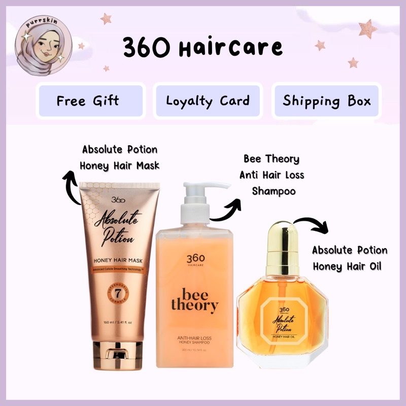 360 Haircare Bee Theory Anti Hair Loss Honey Shampoo and Absolute ...