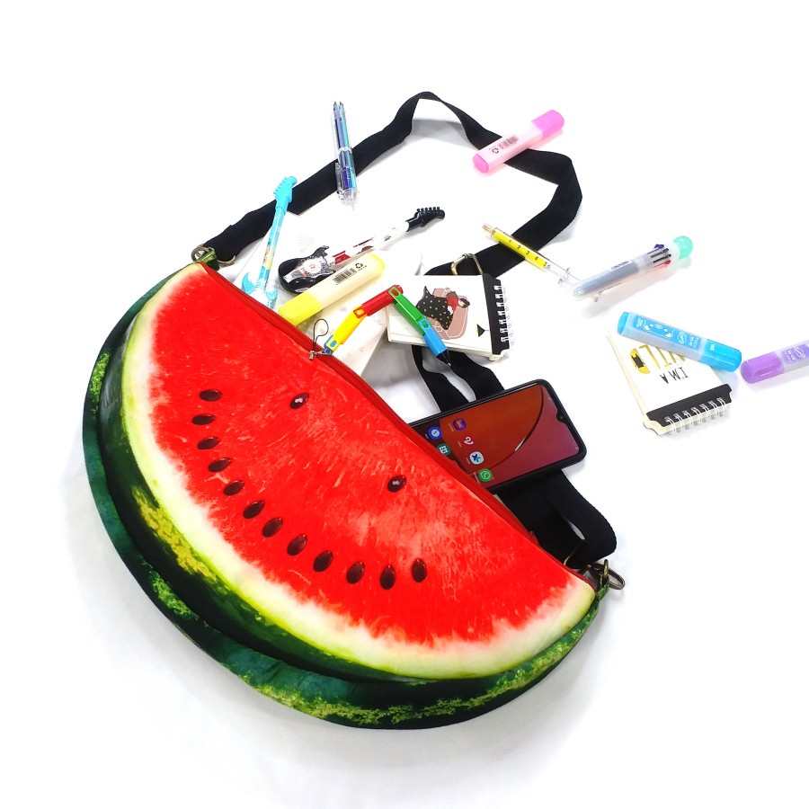 MERAH Fresh Red Seed Watermelon Shaped Shoulder Bag Iris Shoulder Bag ...