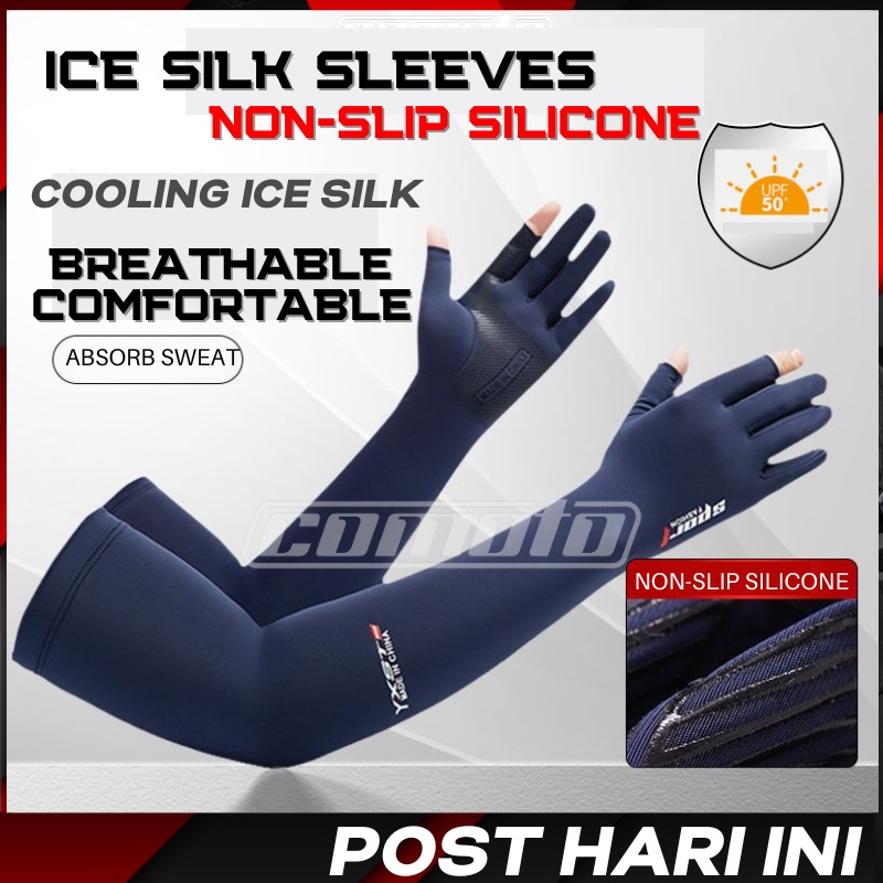 Ice Silk Arm Sleeve Cover Sunscreen Handsock Sun UV Protection Unisex ...