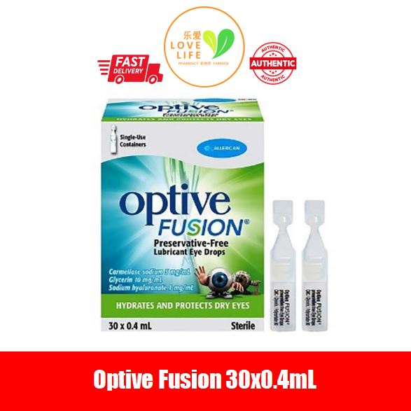 Exp 11/25 Optive Fusion UD Lubricant Eye Drops (30 x 0.4ml) | Shopee ...