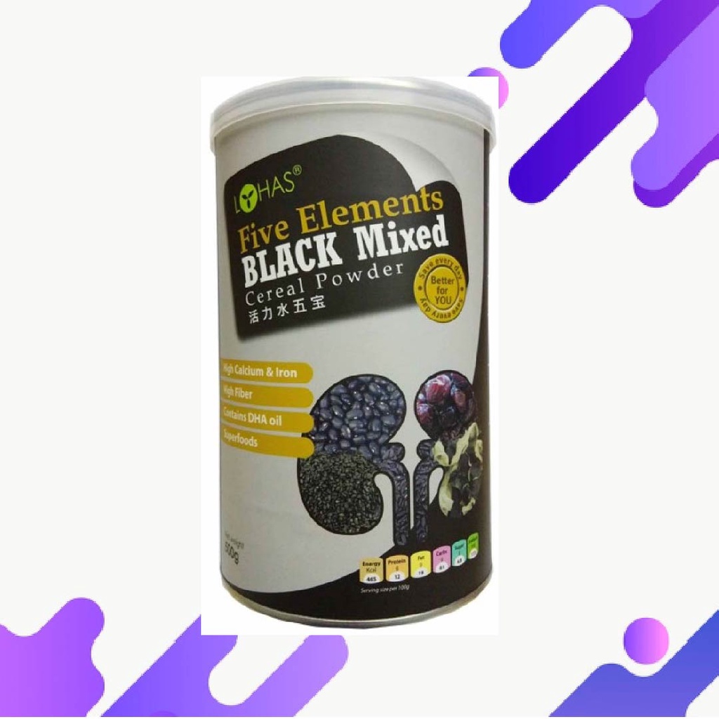 Lohas 5 Elements Black Mixed Cereal 活力水五宝 500g | Shopee Malaysia