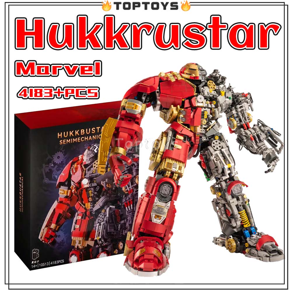 [TOPTOYS]Hukkrustar MK44 Translucent Mech MOC building blocks Iron Man Super Mecha Robot K_BOX ...